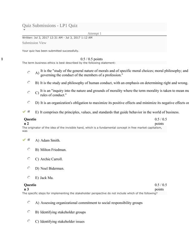 MT4200 - Business Ethics SU17 LP1 Quiz