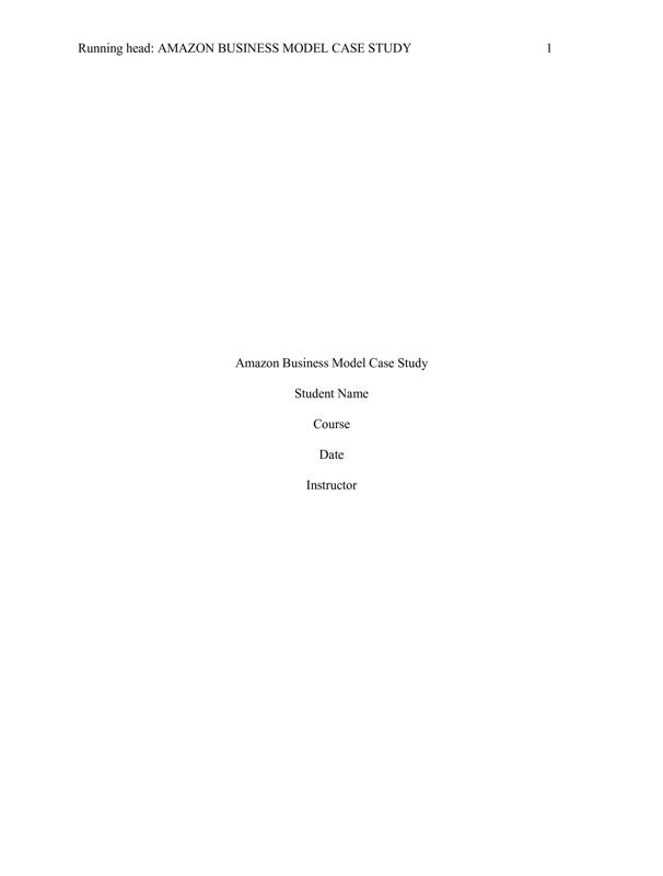 MT4450 LP04 Assignment Case Study Amazon.com's Business Model