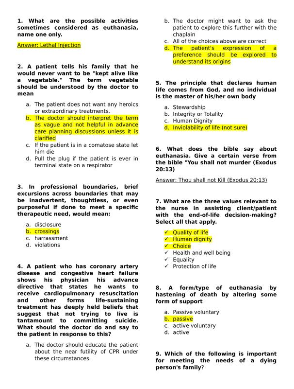 BIOL 325 Bioethics Quiz Compilation Introduction To Animal Mechanics ...