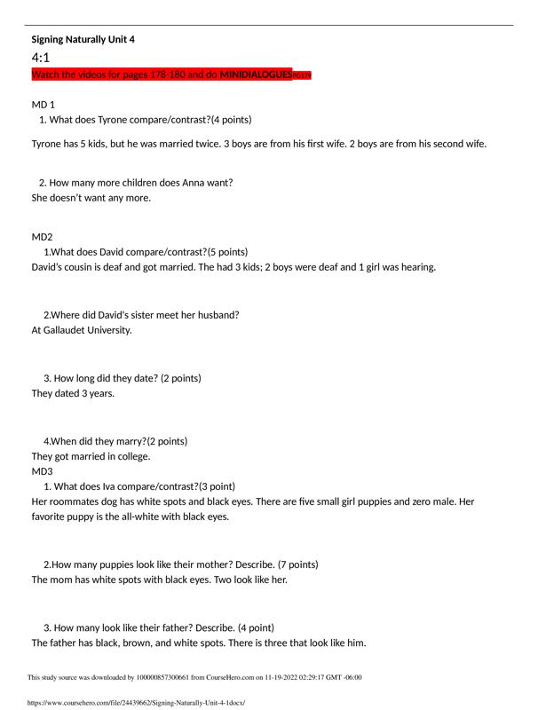 ASL 101 American Sign Language Signing Naturally Unit 4