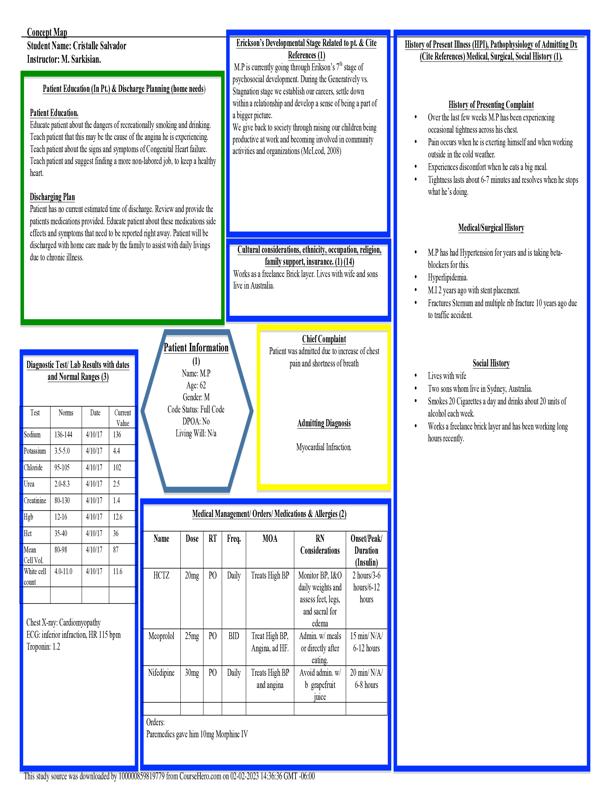 Med Surge Concept Map Med-surg