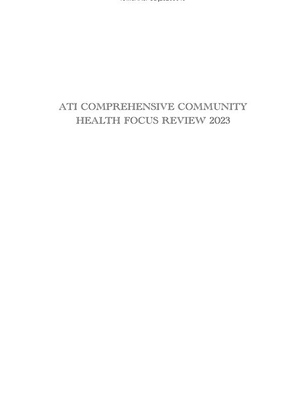 ATI COMPREHENSIVE COMMUNITY HEALTH FOCUS REVIEW 2023