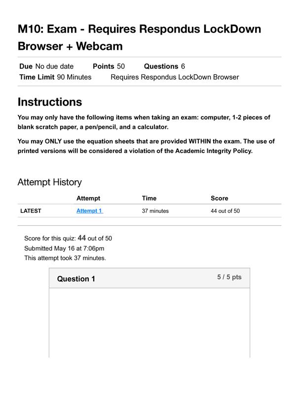 Math 110 Module 10 Exam Math 110 Introduction To Statistics Portage Learning