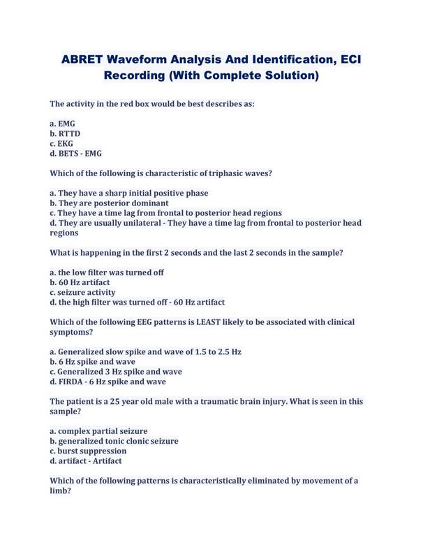 ABRET Waveform Analysis And Identification, ECI Recording (With ...