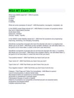 MSA MT Exam With Complete Solutions 2024