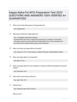 Kappa Alpha Psi MTA Preparation Test 2023 QUESTIONS AND ANSWERS 100% ...