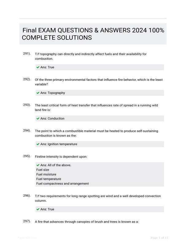 Final EXAM QUESTIONS & ANSWERS 2024 100% COMPLETE SOLUTIONS