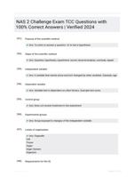 NAS 2 Challenge Exam TCC Questions With 100% Correct Answers | Verified ...