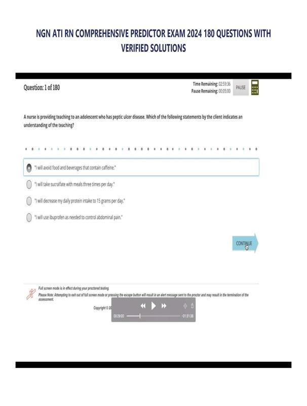 NGN ATI RN COMPREHENSIVE PREDICTOR EXAM 2024 180 QUESTIONS WITH ...